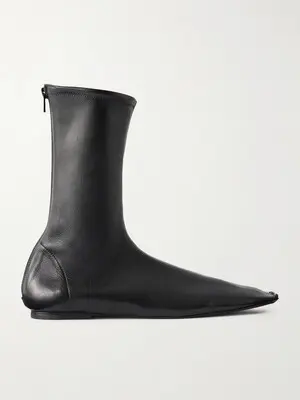 Khaite Marlene Leather Ankle Boots