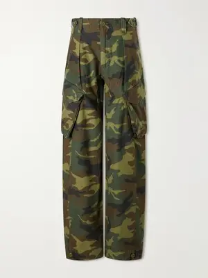 R13 Camouflage Barrel-leg Cargo Pants