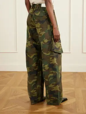 R13 Camouflage Barrel-leg Cargo Pants