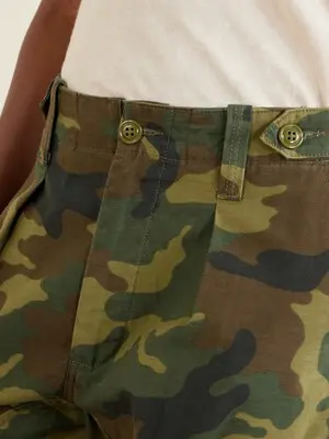 R13 Camouflage Barrel-leg Cargo Pants