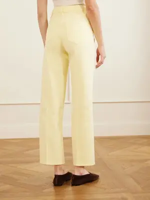 FRAME High Rise Slim Wide Leg Pants