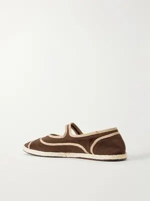 Staud Nora Canvas Espadrille Mary Jane Flats