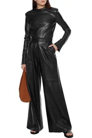 STAND STUDIO Freya Faux Leather Top