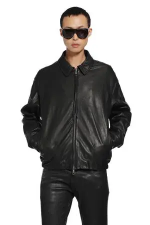 GIORGIO BRATO Leather Zip-up Jacket