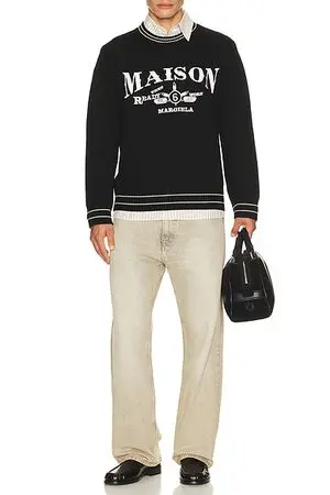 MAISON MARGIELA Crewneck Sweater With Logo Detail