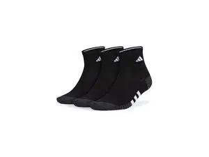 Adidas Cushioned 3.0 3-pack Quarter Socks Quarter Length Socks Shoes /onix Grey - Black