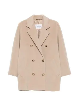 Max Mara Double-breasted Textured Coat - Multicolor