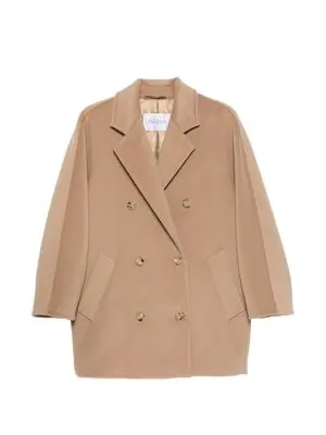 Max Mara Double-breasted Felted Coat - Multicolor