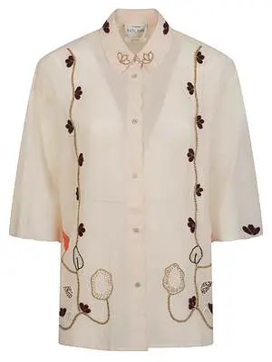 FORTE_FORTE Embroidered Cotton Shirt - Multicolor