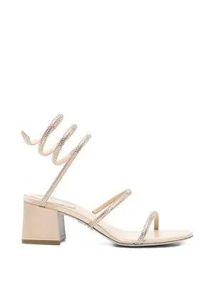 Rene Caovilla Cleo Spiral Ankle Strap Sandals - Multicolor