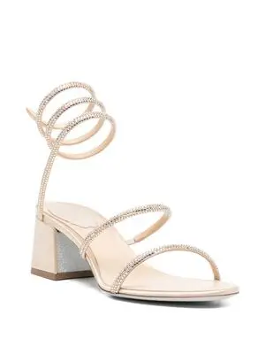 Rene Caovilla Cleo Spiral Ankle Strap Sandals