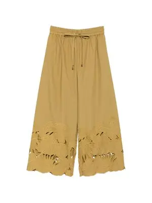 Zimmermann Mahon Embroidered Cotton Trousers - Multicolor