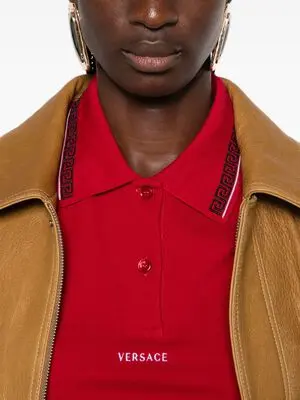 Versace Logo Cotton Polo Shirt