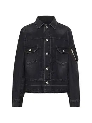 Sacai Denim And Nylon Blouson Jacket - Multicolor