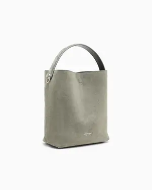 Giorgio Armani Split Leather Shoulder Bag - Green