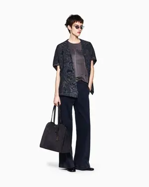 Giorgio Armani Shoulder Bag In Split Leather