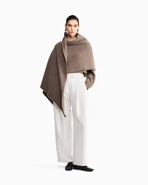 Giorgio Armani Asymmetrical Cashmere Cardigan With Draped Collar