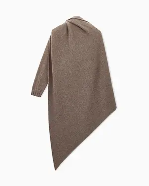 Giorgio Armani Asymmetrical Cashmere Cardigan With Draped Collar