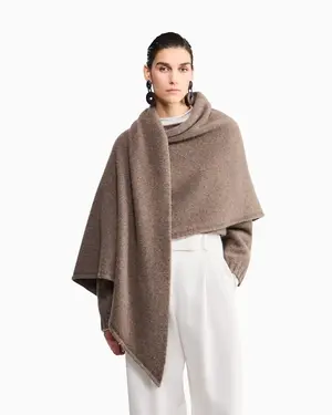 Giorgio Armani Asymmetrical Cashmere Cardigan With Draped Collar