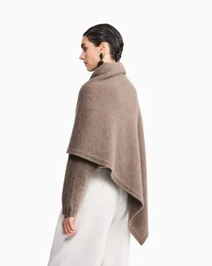 Giorgio Armani Asymmetrical Cashmere Cardigan With Draped Collar