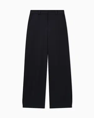 Giorgio Armani Flat Front Tuxedo Wool Trousers