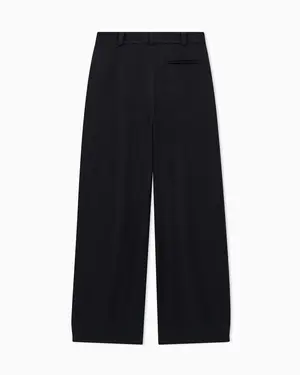Giorgio Armani Flat Front Tuxedo Wool Trousers
