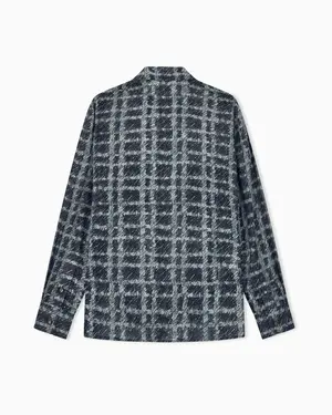 Giorgio Armani Shirt Regular Fit Check Silk Chiffon With Patch Pockets