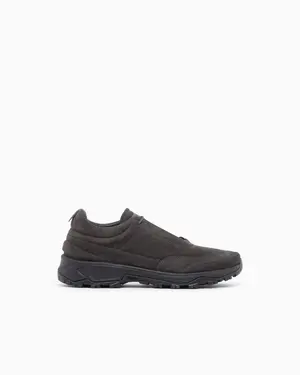 Giorgio Armani Suede And Leather Lace-up Sneakers