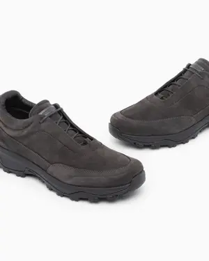 Giorgio Armani Suede And Leather Lace-up Sneakers