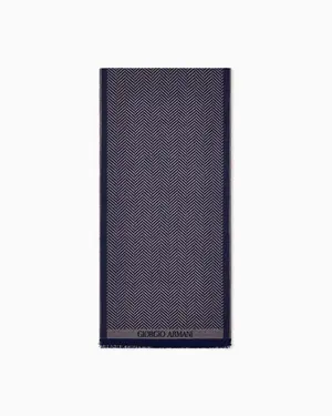 Giorgio Armani Scarf In Virgin Wool - Beige