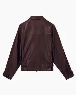 Giorgio Armani Oversized Leather Blouson Jacket
