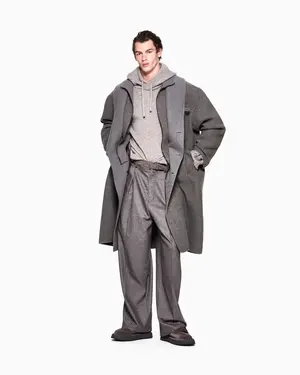 Giorgio Armani Oversized Wool And Cashmere Trousers