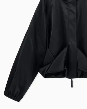 Giorgio Armani Caban Coat In Techno Duchesse With Raglan Sleeves