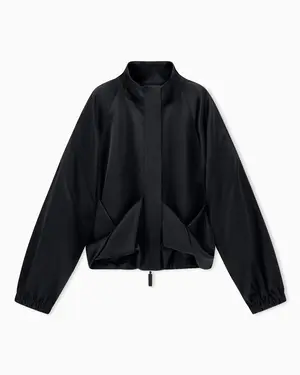 Giorgio Armani Caban Coat In Techno Duchesse