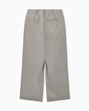 Giorgio Armani Oversized Suede-effect Sateen Trousers