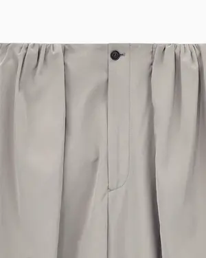 Giorgio Armani Oversized Suede-effect Sateen Trousers