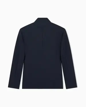 Giorgio Armani Blazer Regular Fit In Hi-tech Warp Knitted Honeycomb