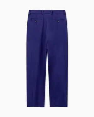 Giorgio Armani Oversized Pure Viscose Twill Trousers