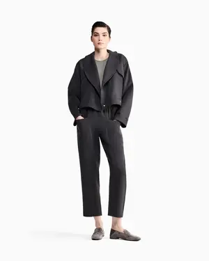 Giorgio Armani Slim Fit Stretch Cotton Lace Crew Neck Sweater