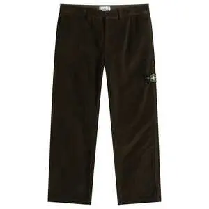Stone Island Organic Cotton Corduroy Trousers - Charcoal