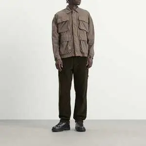 Stone Island Organic Cotton Corduroy Trousers - Charcoal
