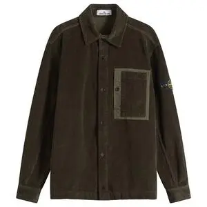 Stone Island Organic Cotton Corduroy Overshirt - Charcoal