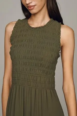 Anthropologie Somerset Sleeveless Maxi Dress - Winter Moss