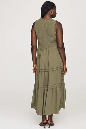 Anthropologie Somerset Sleeveless Maxi Dress - Winter Moss