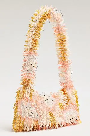 SAC DE SOUL Beaded Shoulder Bag - Pink Pattern