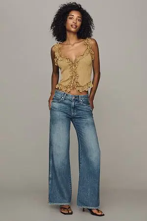 AMO Regina High-rise Wide-leg Jeans - Medium Denim