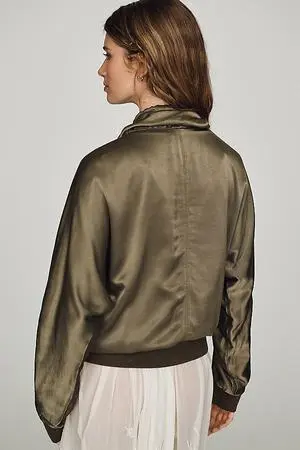 MARRAKECH Emilia Satin Bomber Jacket