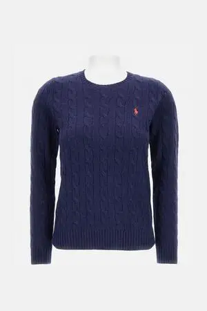 Polo Ralph Lauren Julianna Cable Knit Crewneck Sweater - Blu