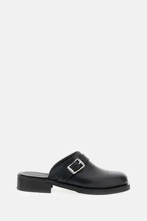 Our Legacy Leather Sabot Truck Mule - Black