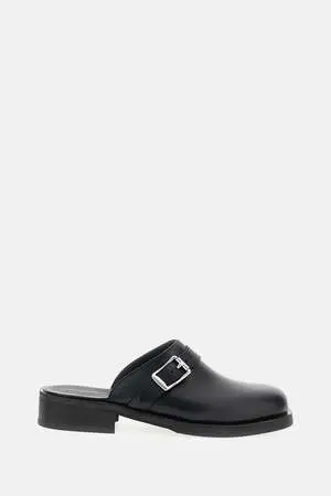 Our Legacy Our Legacy Leather Sabot Truck Mule Nero